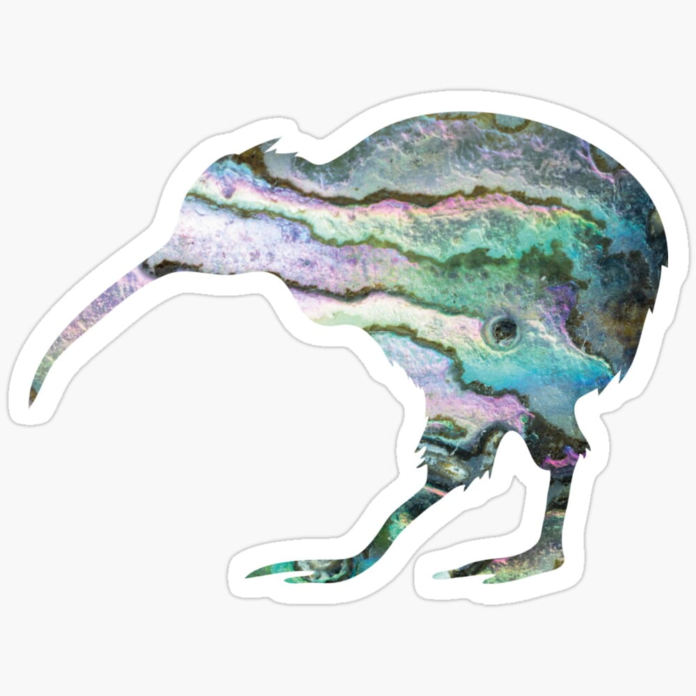 Paua Shell Nz New Zealand Kiwi Bird Gift Sticker Phone Decal Water ...