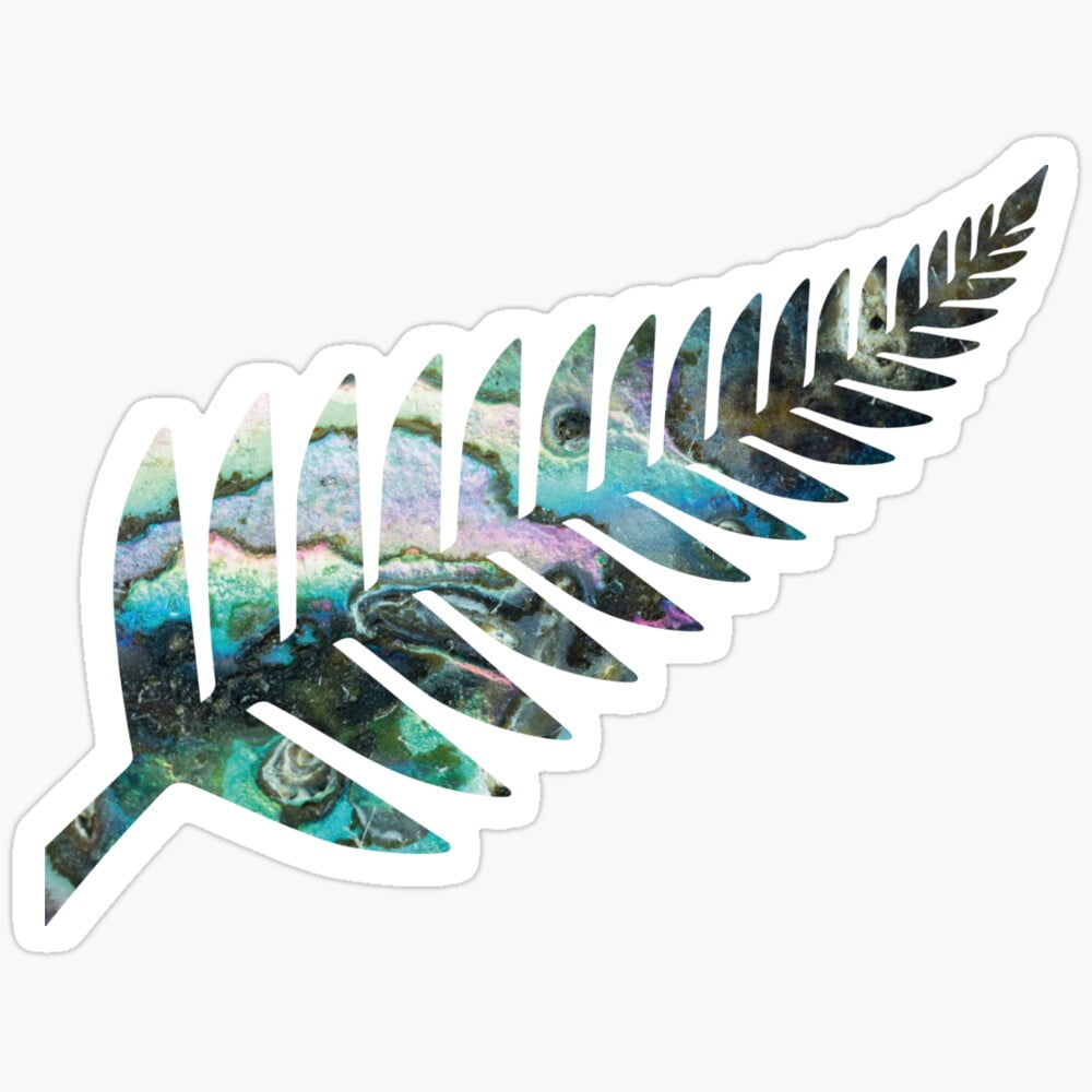 Paua Shell Nz New Zealand Silver Fern Kiwi Gift Sticker Phone Decal Water Bottle Stickers Car ...