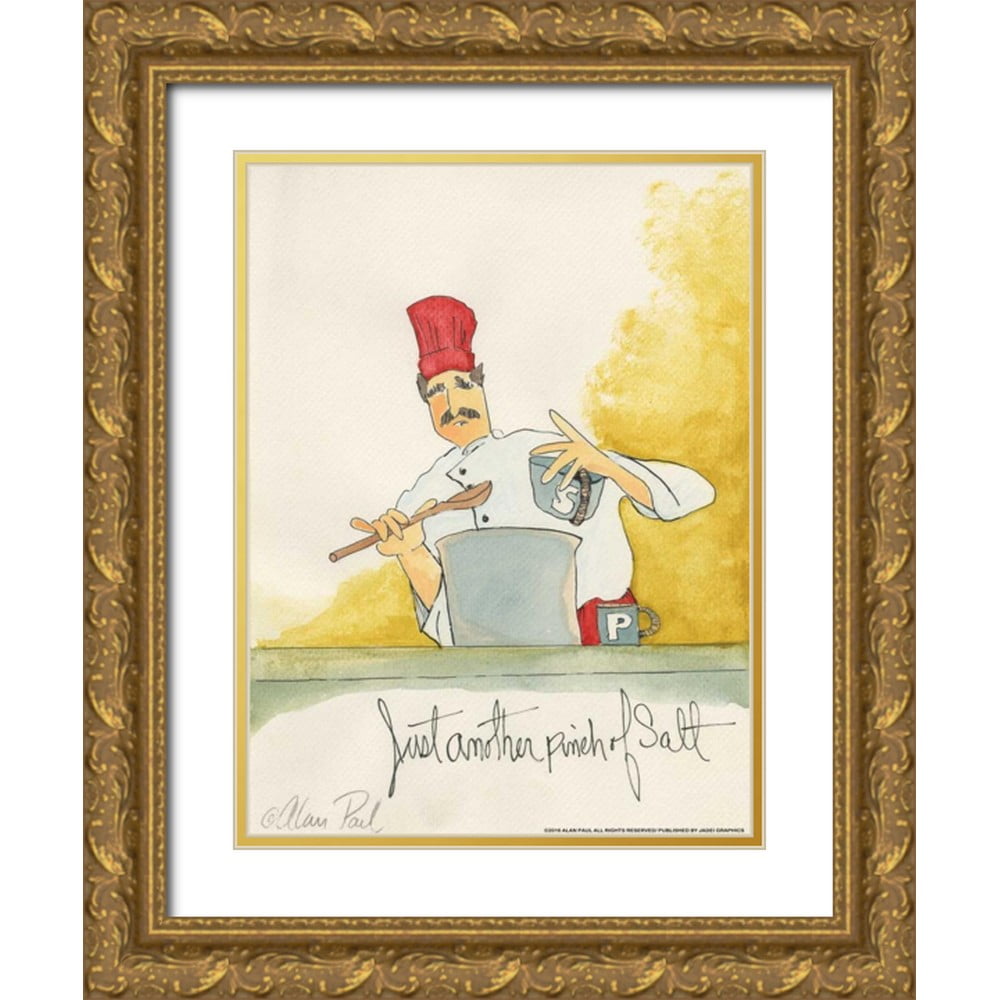 Paul, Alan 19x24 Gold Ornate Wood Framed with Double Matting Museum Art ...