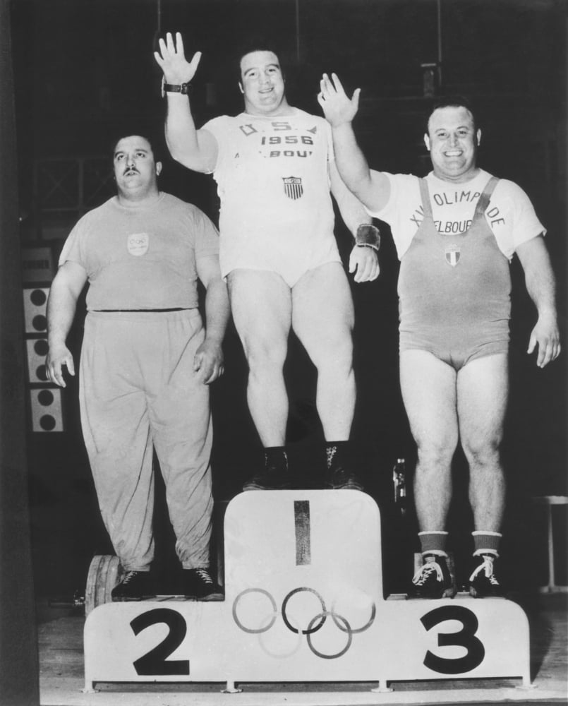 Paul Anderson (Center) Won A Olympic Gold Medal In Heavyweight ...