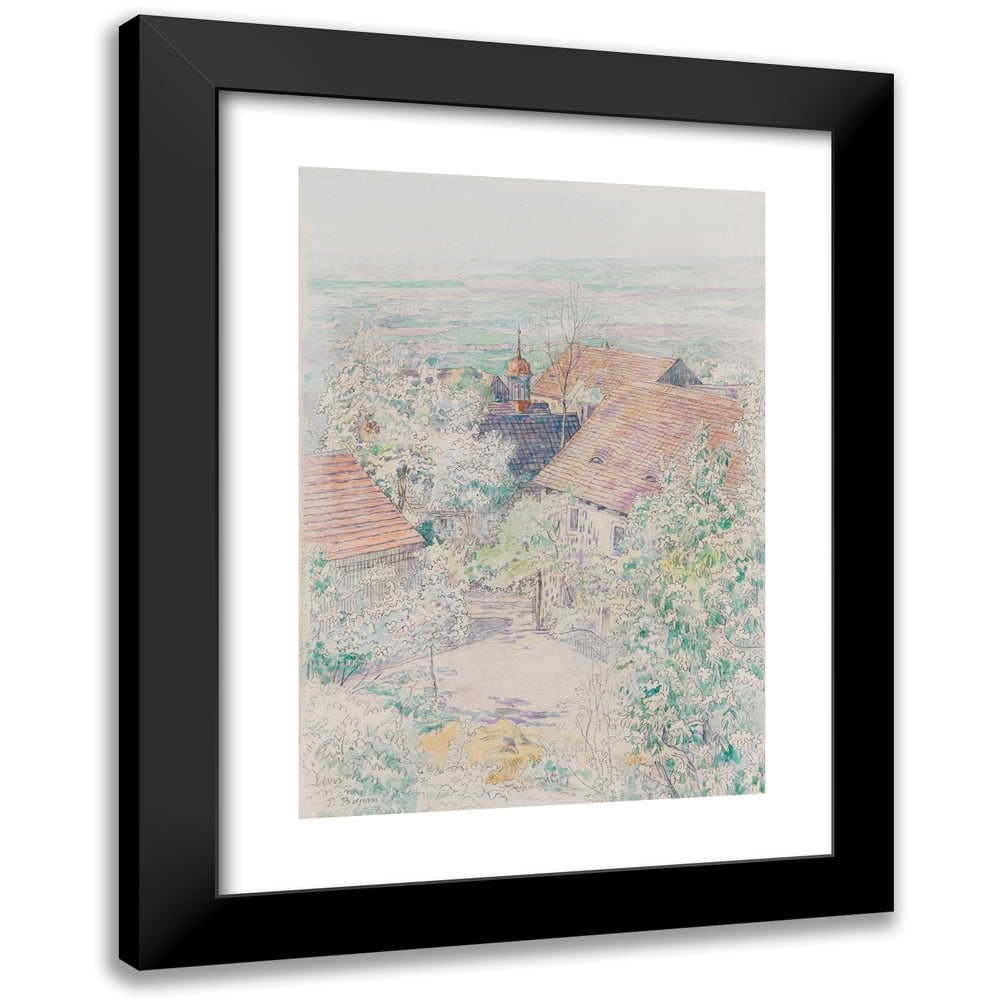 Paul Baum 14x18 Black Modern Framed Museum Art Print Titled - View from ...