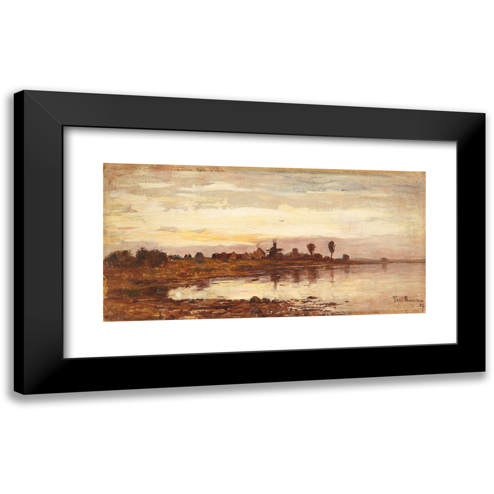 Paul Baum 24x14 Black Modern Framed Museum Art Print Titled - Dutch ...