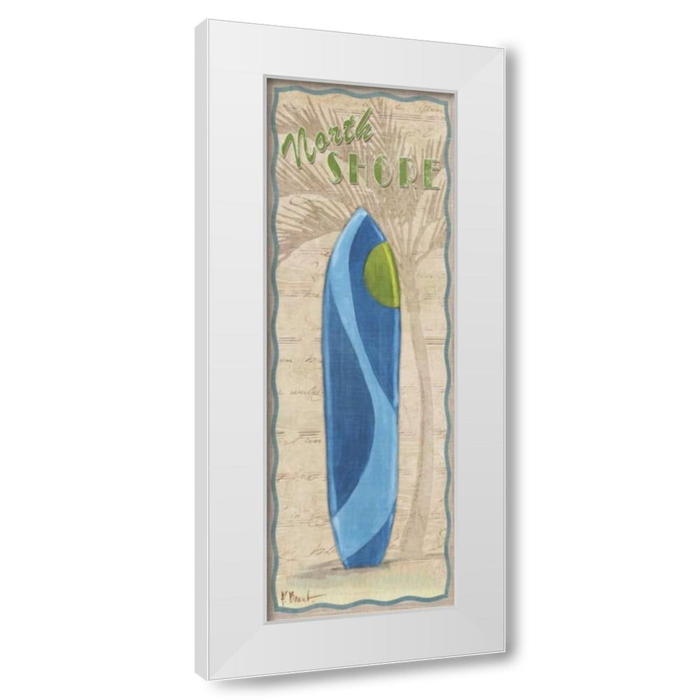 Paul Brent 11x24 White Modern Wood Framed Wall Art Titled - Surf Panel ...