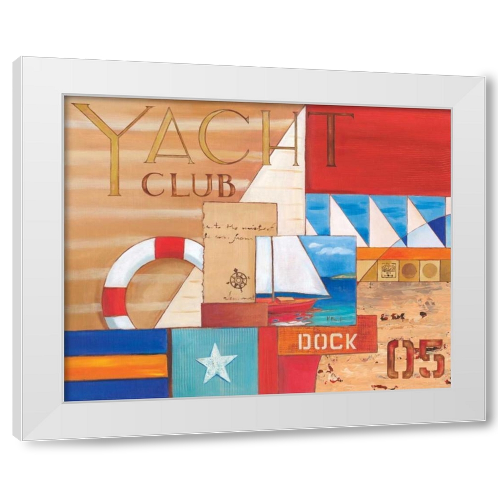 Paul Brent 18x15 White Modern Wood Framed Wall Art Titled - Portofino ...