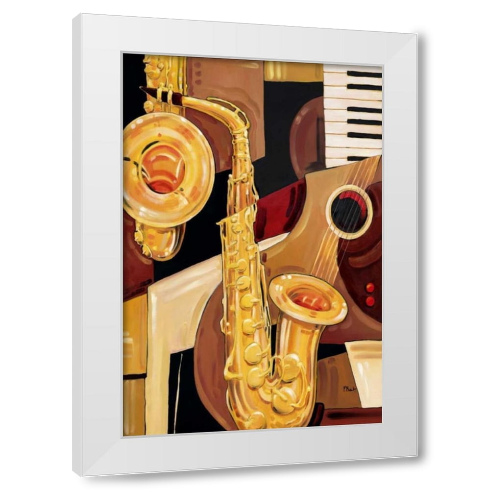 Paul Brent 23x32 White Modern Wood Framed Wall Art Titled - Abstract ...