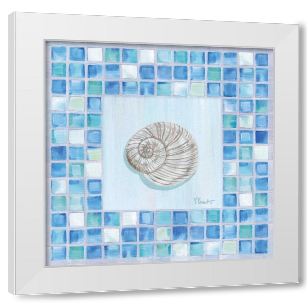Paul Brent 26x26 White Modern Wood Framed Wall Art Titled - Mosaic ...