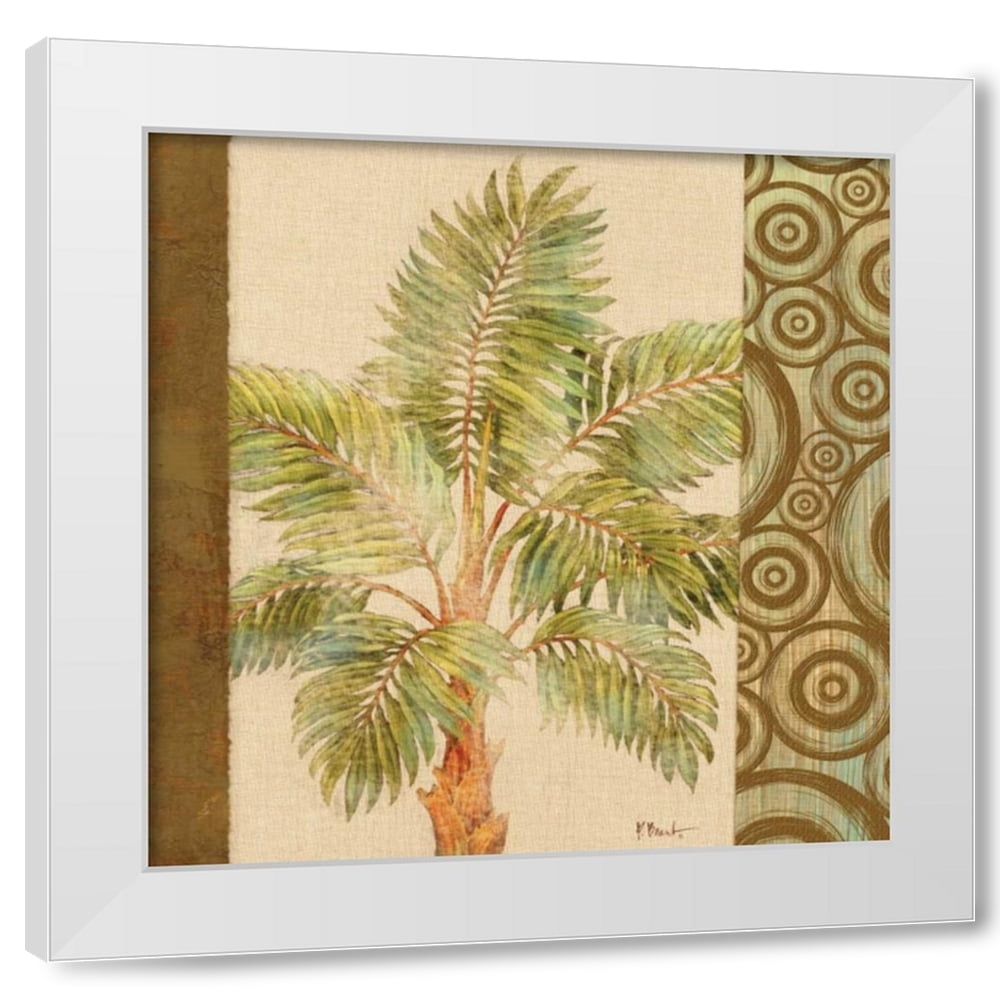 Paul Brent 26x26 White Modern Wood Framed Wall Art Titled - Parlor Palm ...