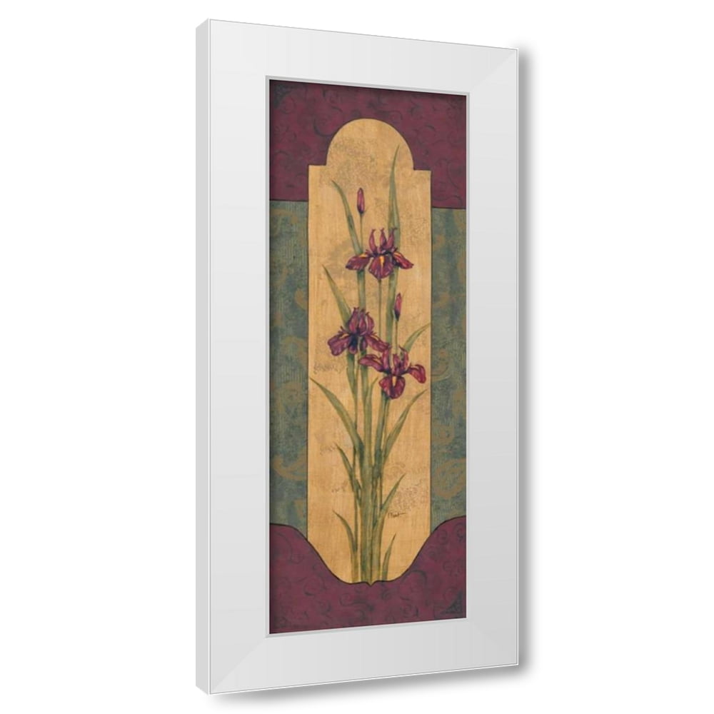 Paul Brent 8x14 White Modern Wood Framed Wall Art Titled - Greek Iris I ...