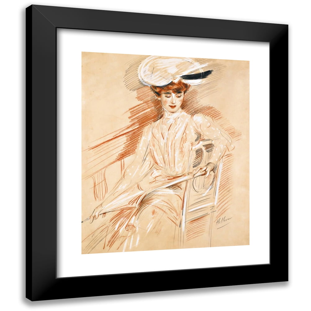 Paul César Helleu 12x14 Black Modern Framed Museum Art Print Titled ...