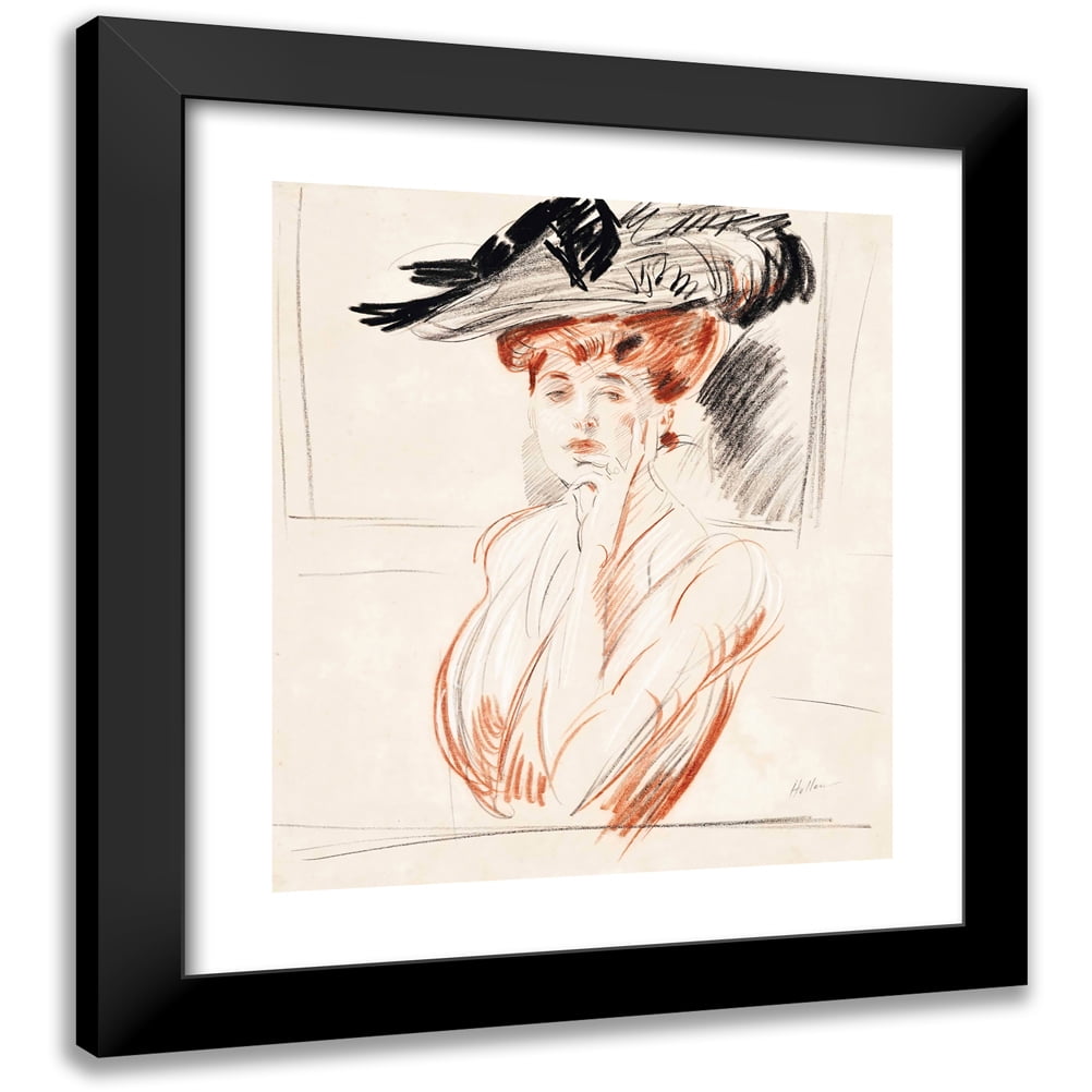 Paul César Helleu 20x23 Black Modern Framed Museum Art Print Titled ...