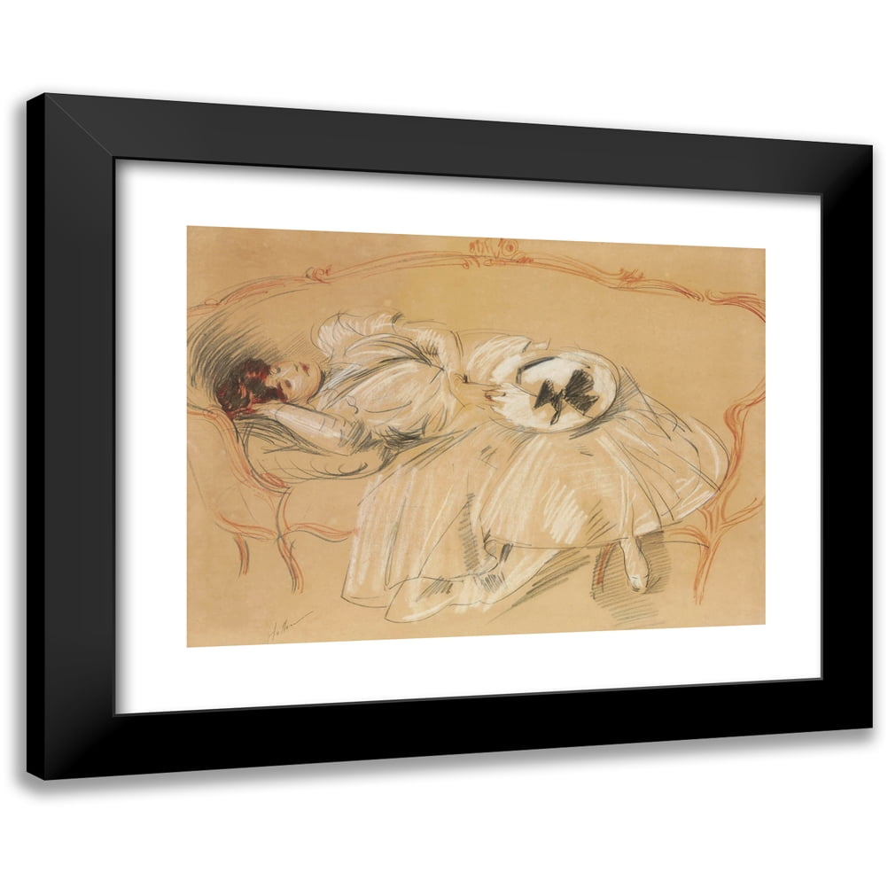 Paul César Helleu 24x18 Black Modern Framed Museum Art Print Titled ...