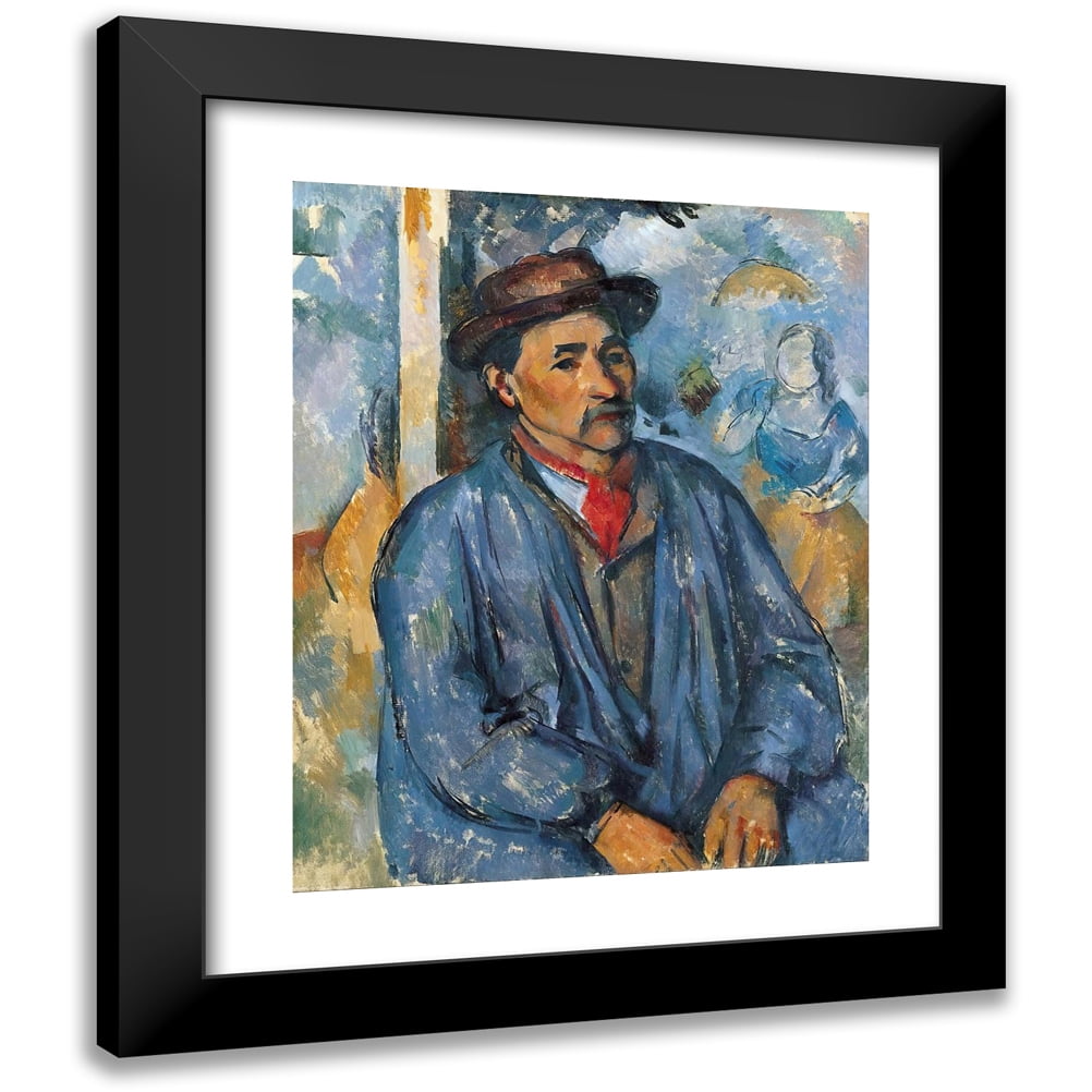 Paul Cézanne 12x14 Black Modern Framed Museum Art Print Titled - Man in ...