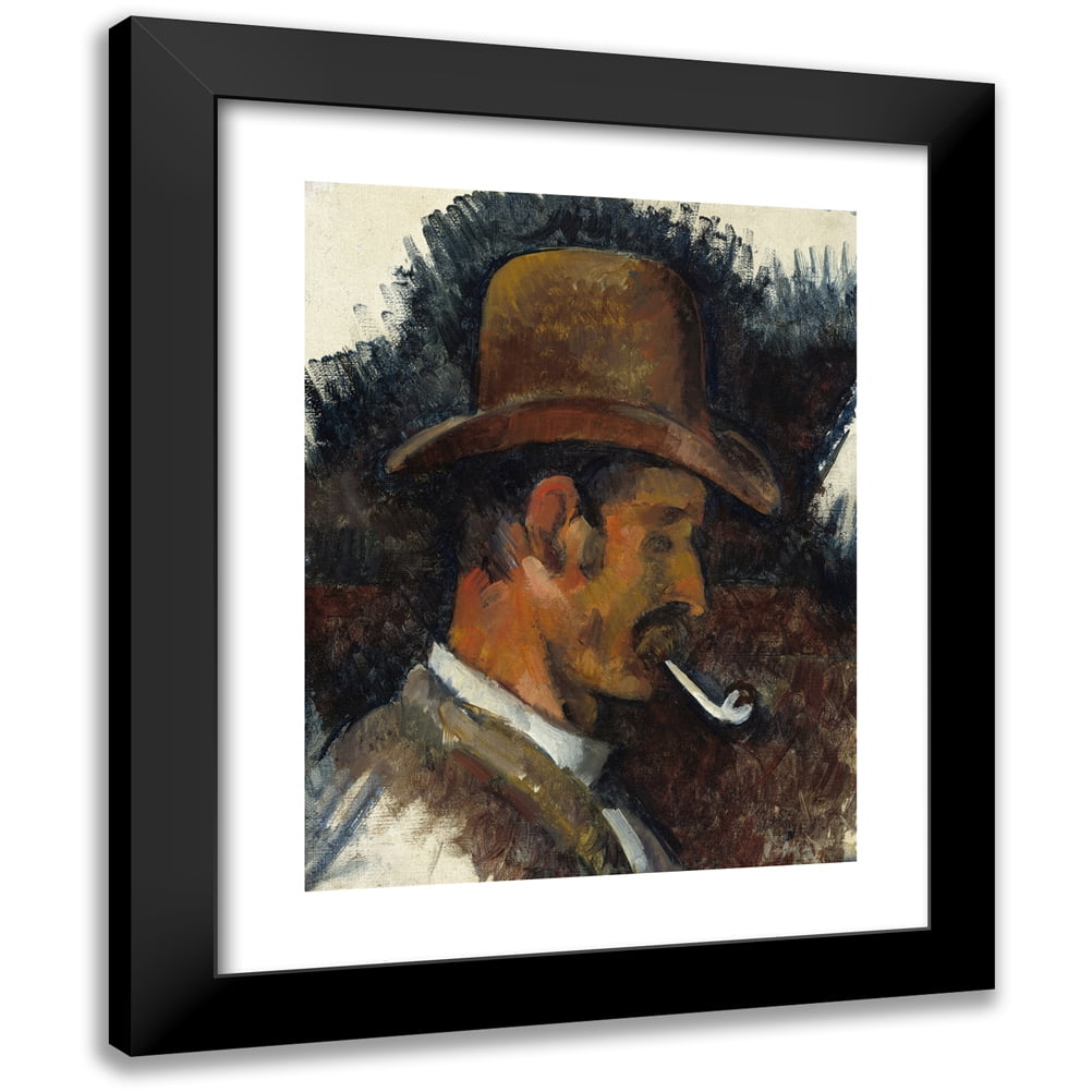 Paul Cézanne 12x14 Black Modern Framed Museum Art Print Titled - Man ...