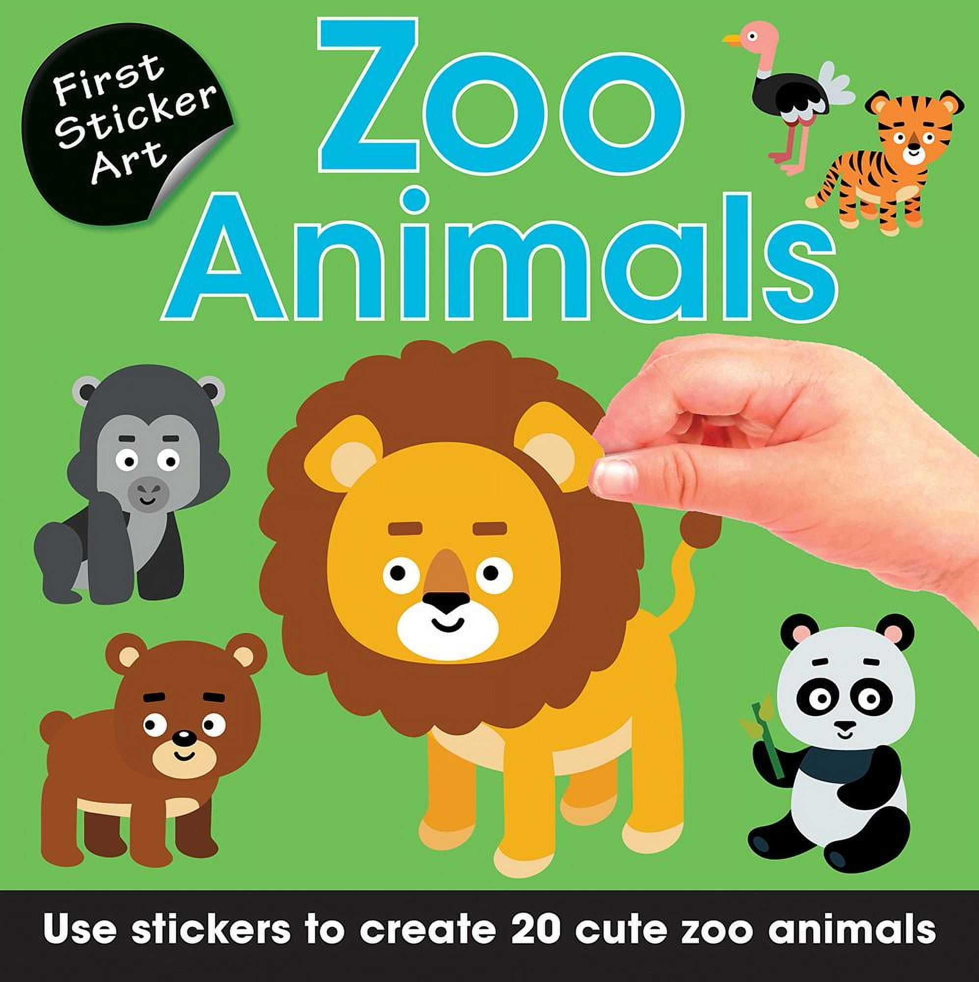 Paul Calver: First Sticker Art: Zoo Animals: Use Stickers to Create 20 ...