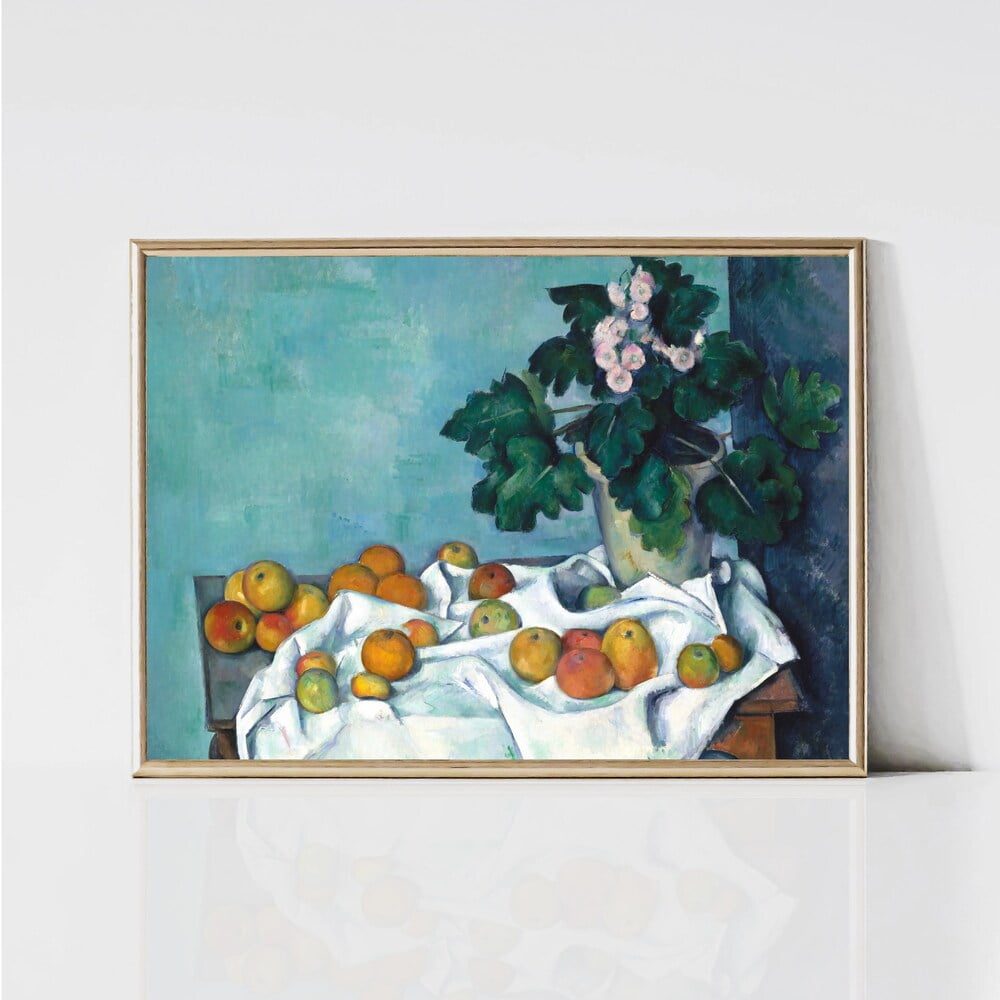 Paul Cezanne Apples Primroses, Impressionist Fruit Print, Vintage Still ...
