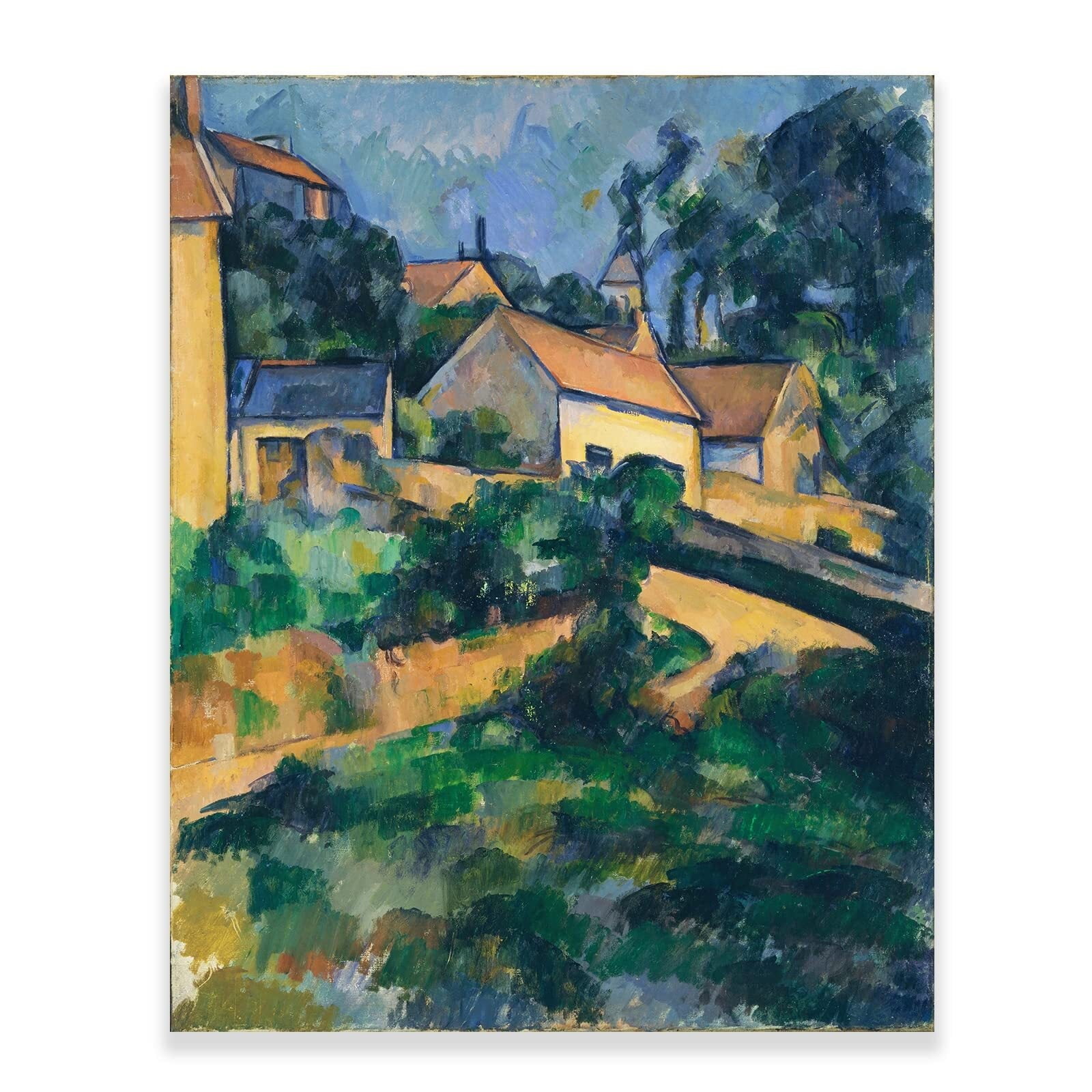 Paul Cezanne Canvas Wall Art - Turning Road at Montgeroult Poster ...