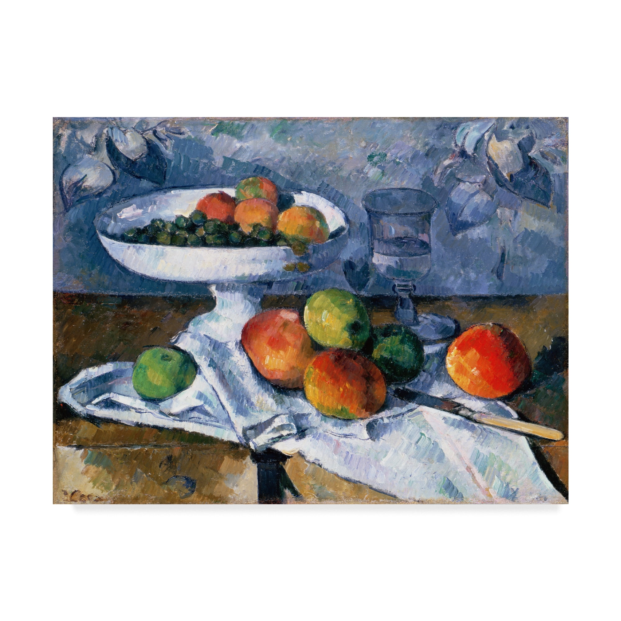 Paul Cezanne 'Still Life With Fruit Dish' Canvas Art - Walmart.com