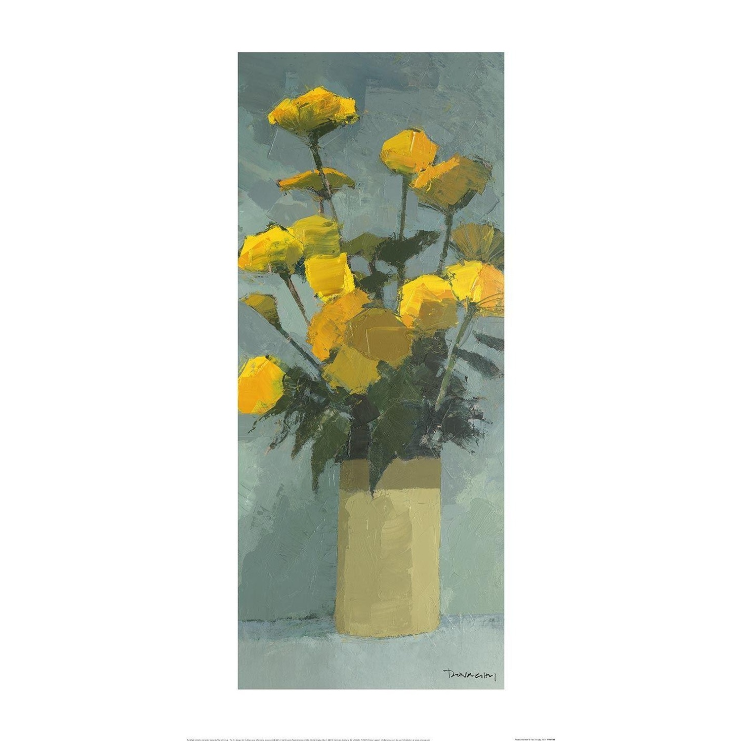 Paul Donaghy Roses & Yarrow Paper Print - Walmart.com