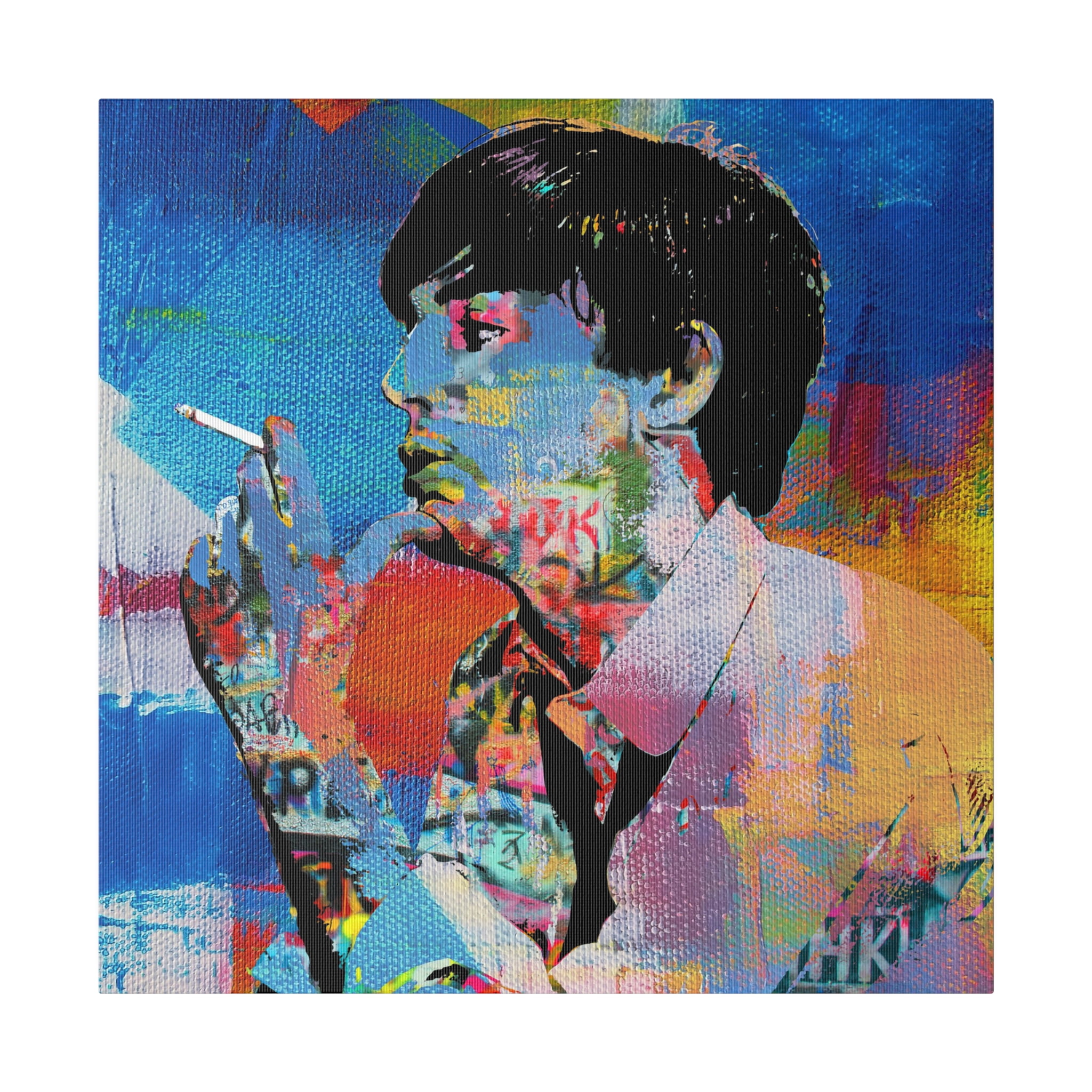 Paul Fab Four Smoking Graffiti Canvas Wall Art - Fab Four Pop Art ...