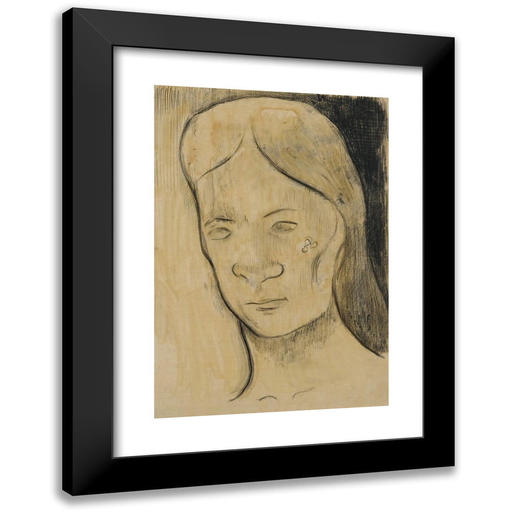 Paul Gauguin 11x14 Black Modern Framed Museum Art Print Titled - Head ...