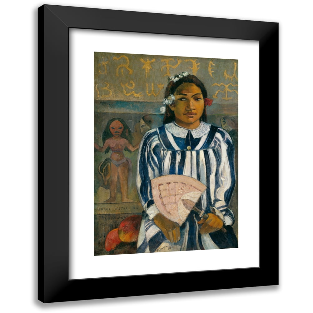 Paul Gauguin 14x18 Black Modern Framed Museum Art Print Titled - The Ares of Tehamamo or Tehama ...
