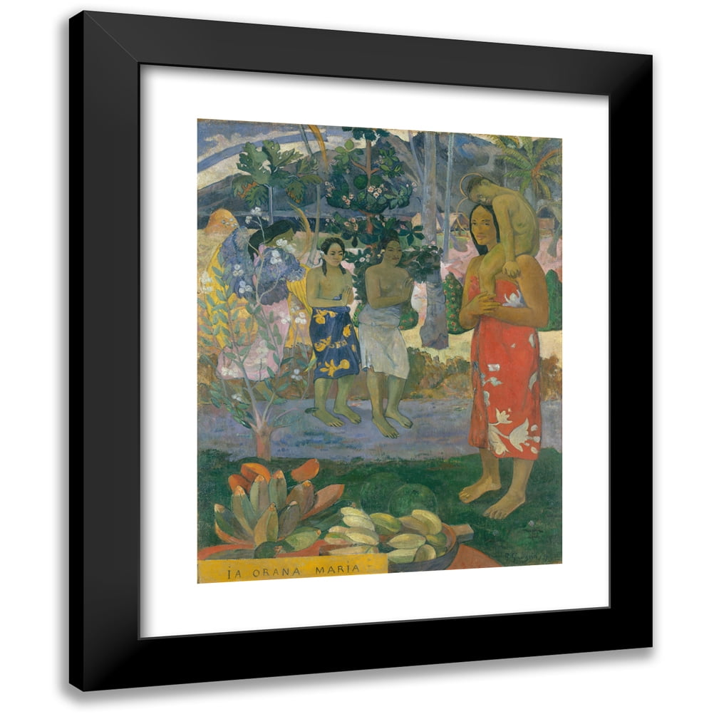 Paul Gauguin 15x18 Black Modern Framed Museum Art Print Titled - Maria ...