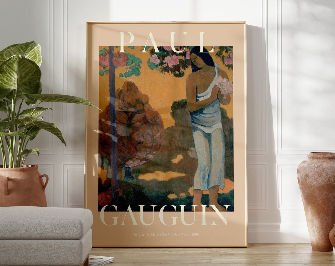 Paul Gauguin Art Print, Neutral Peach Abstract Vintage Minimalist Gift ...