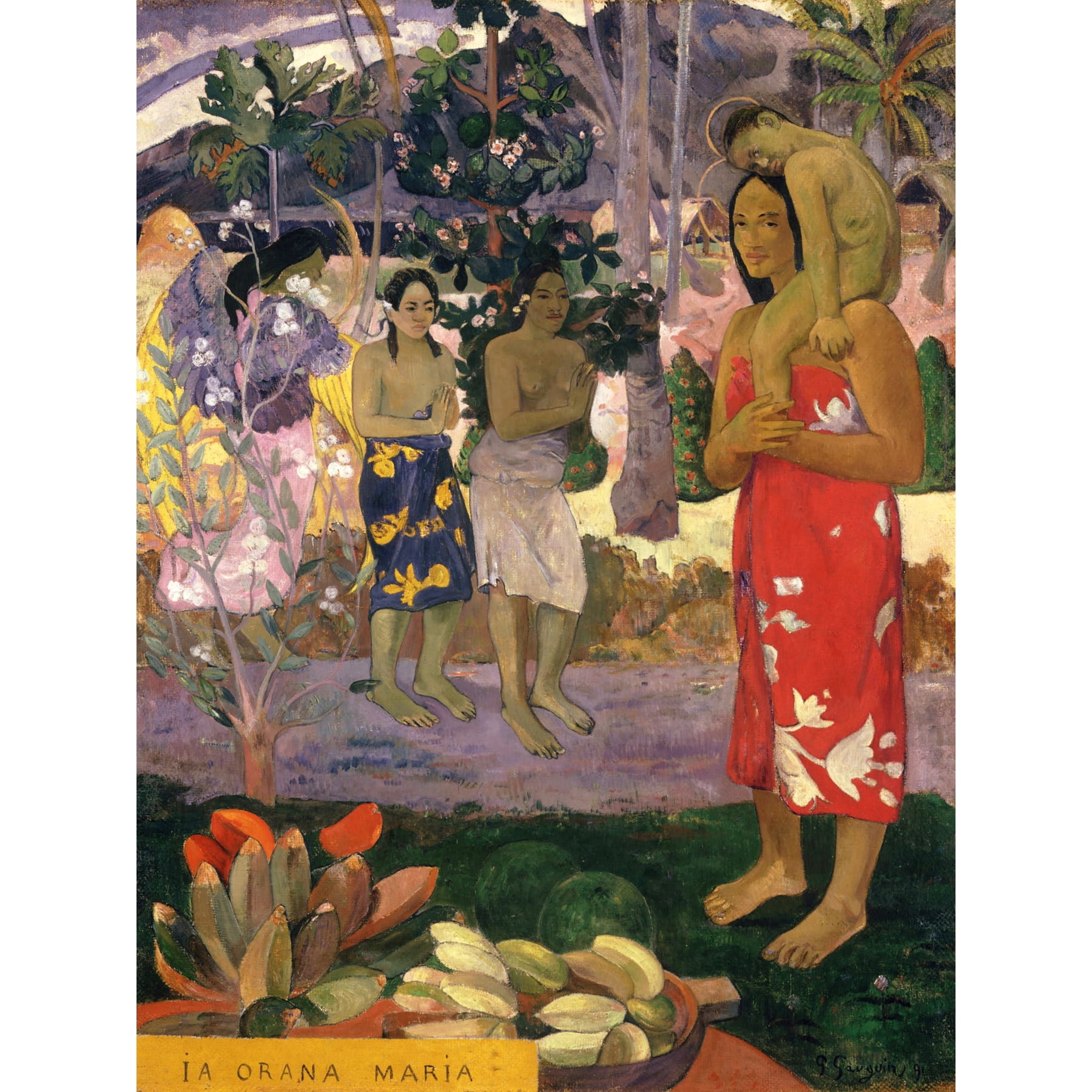 Paul Gauguin Ia Orana Maria Hail Mary Extra Large Art Print Wall Mural ...