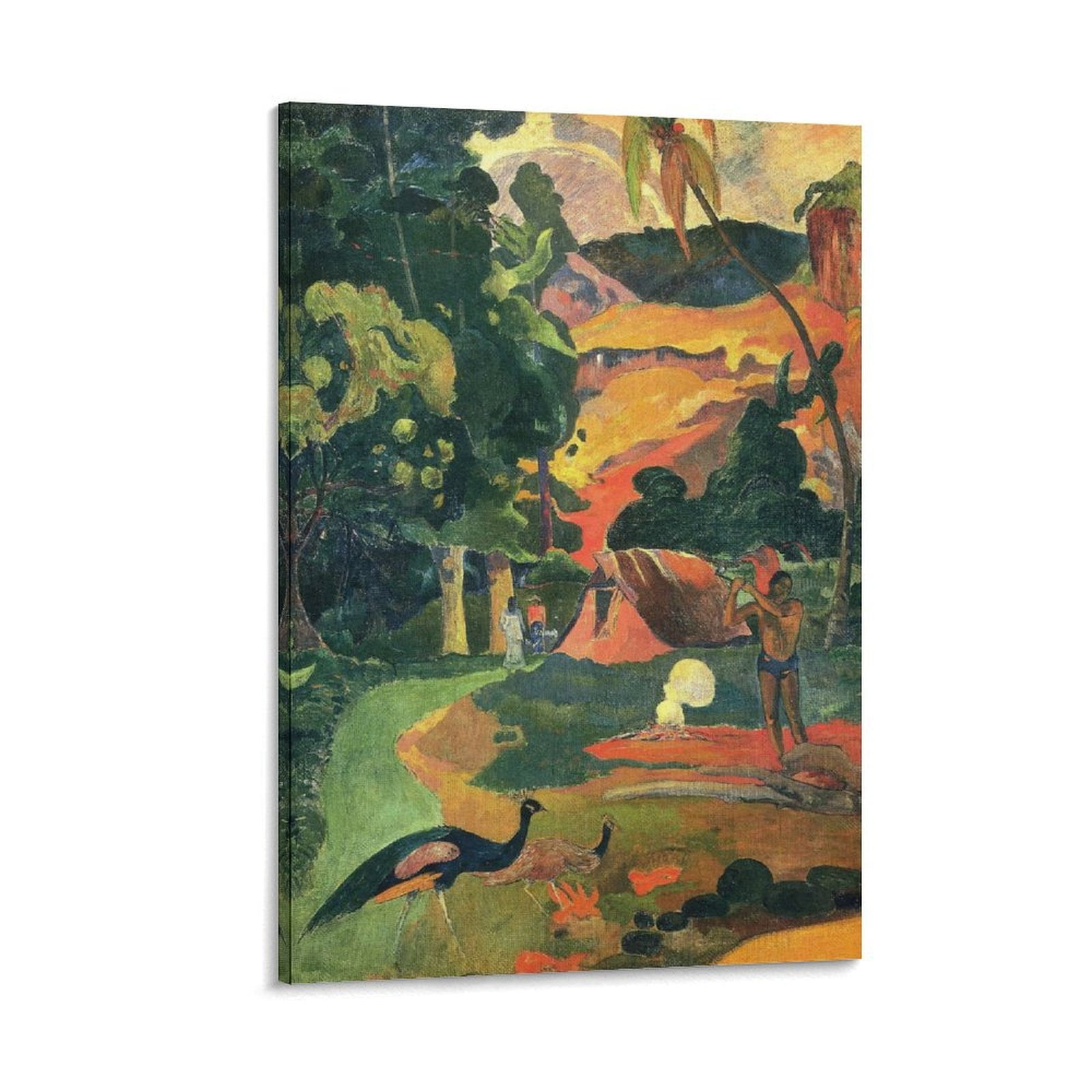 Paul Gauguin Matamoe Death Landscape with Peacocks 1892 Art Poster ...