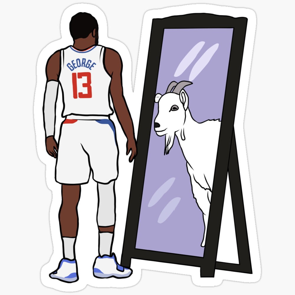 Paul George Mirror Goat Sticker Phone Decal Water Bottle Stickers Car ...