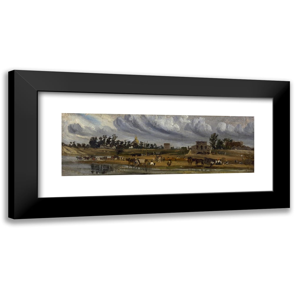 Paul Huet 24x11 Black Modern Framed Museum Art Print Titled - Seine ...