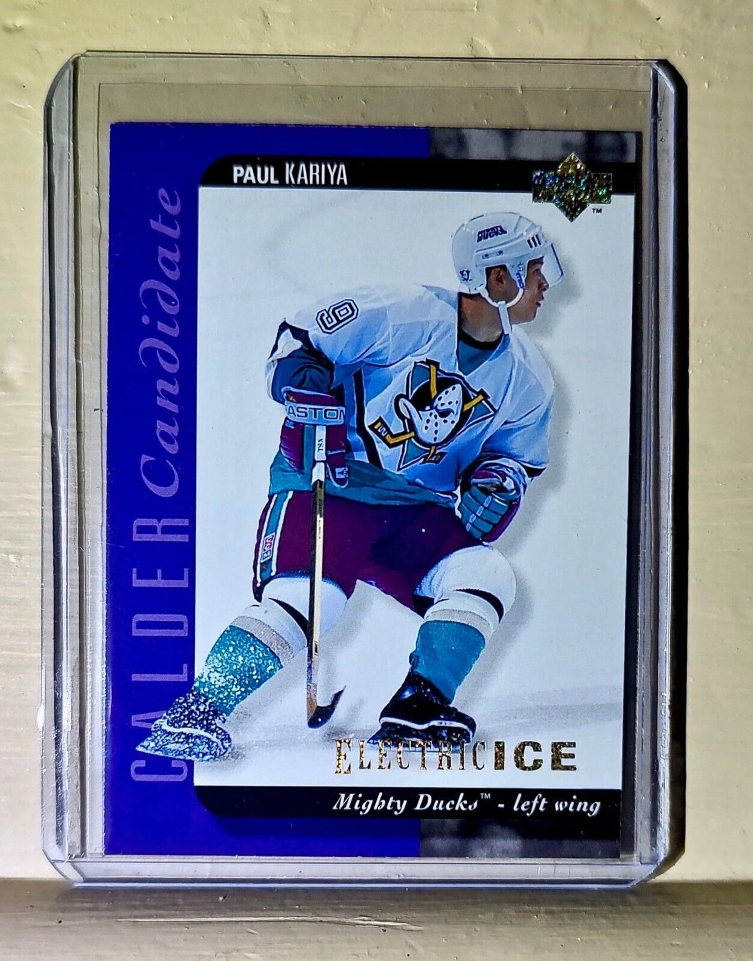 Paul Kariya 1995 Upper Deck Electric Ice #527 Hockey Card Mighty Ducks ...