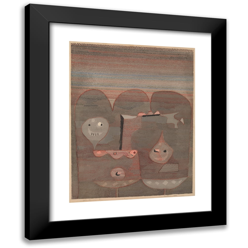 Paul Klee 12x14 Black Modern Framed Museum Art Print Titled - Barbarian ...