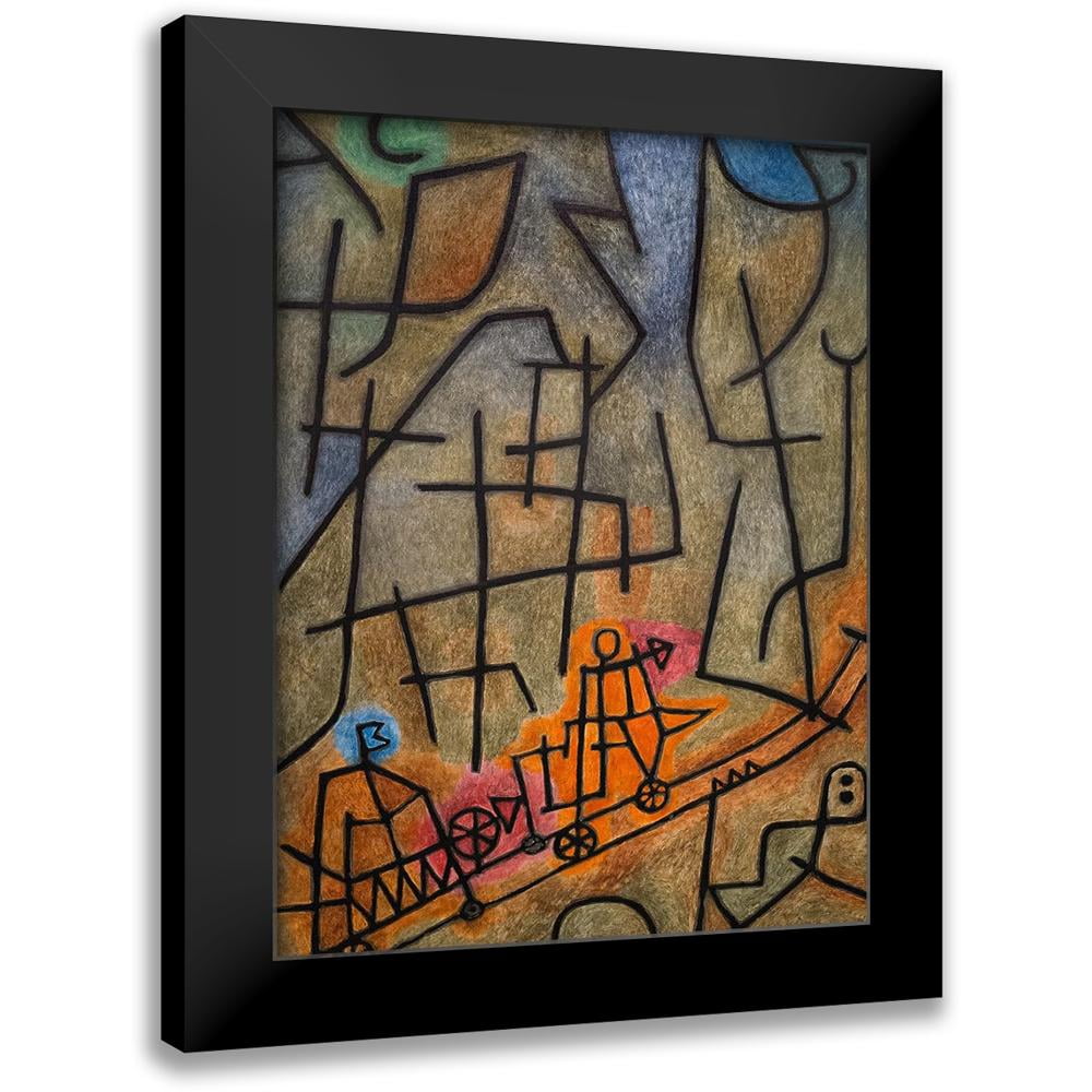 Paul, Klee 12x14 Black Modern Framed Museum Art Print Titled - Conquest ...
