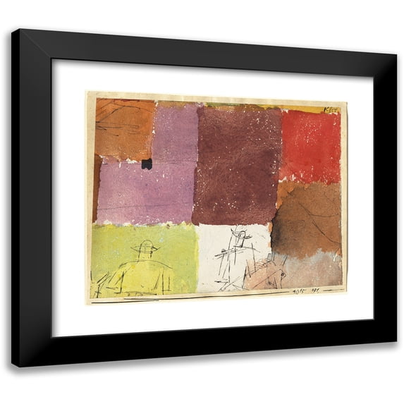 Paul Klee 14x12 Black Modern Framed Museum Art Print Titled ...