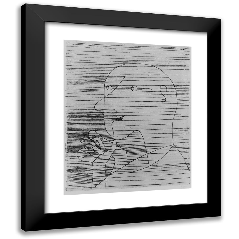 Paul Klee 15x18 Black Modern Framed Museum Art Print Titled - Old Man ...