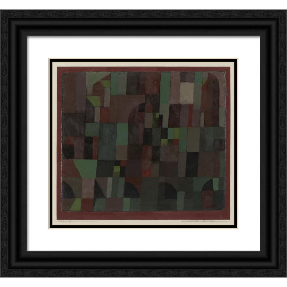 Paul Klee 16x15 Black Ornate Wood Framed Double Matted Museum Art Print ...