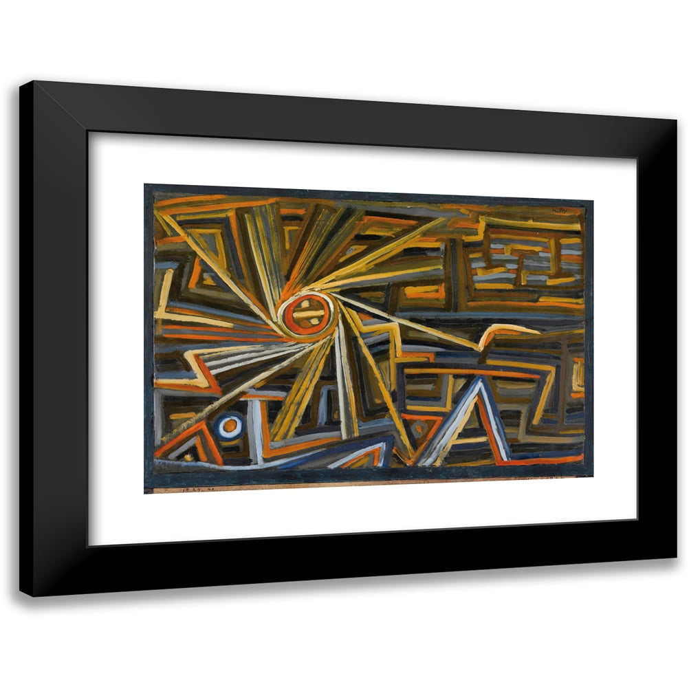 Paul Klee 18x14 Black Modern Framed Museum Art Print Titled - Radiation ...