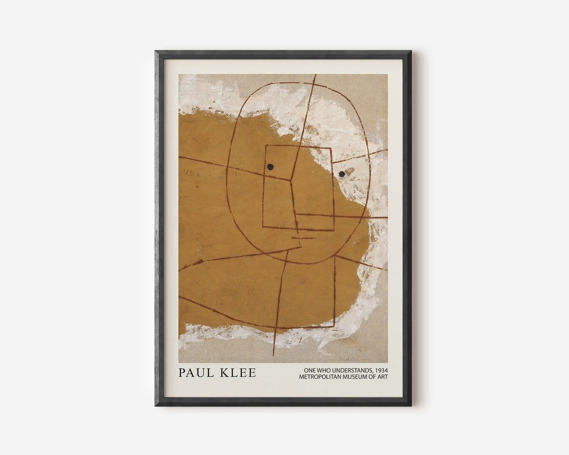 Paul Klee Abstract Wall Art Print, Colourful Modern Art Poster, Orange ...