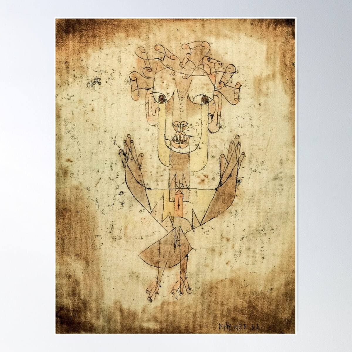 Paul Klee - Angelus Novus,1920 Poster Wall Art, Modern Wall Decor For ...