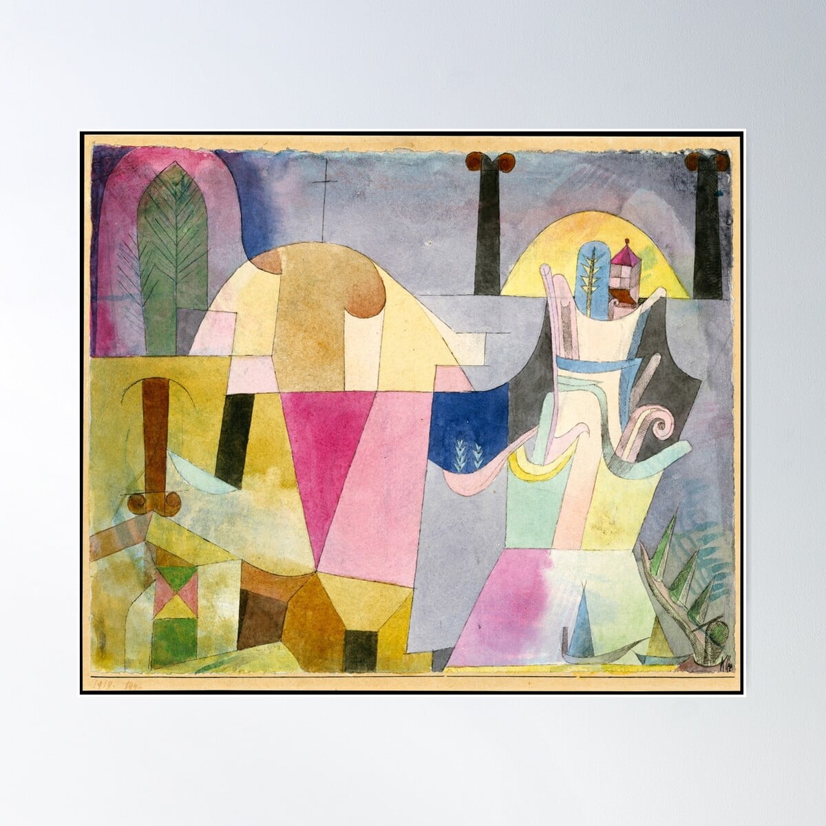 Paul Klee | Black Columns In A Landscape | Klee Inspired Poster Wall ...