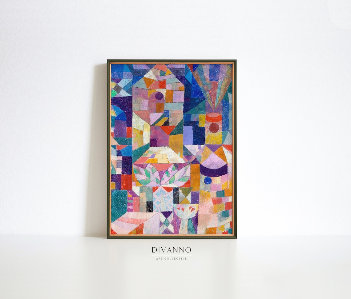 Paul Klee Colorful Abstract Fine Art Print, Burggarten Cubist, Bauhaus ...
