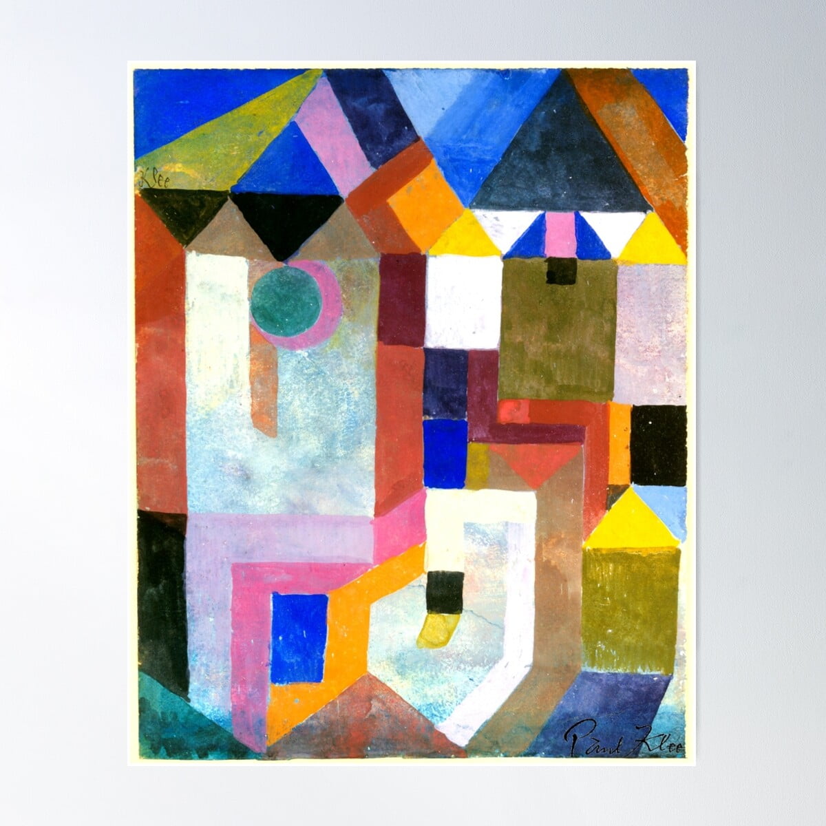 Paul Klee Colorful Architecture | Klee-Inspired Fine Art Poster Wall ...