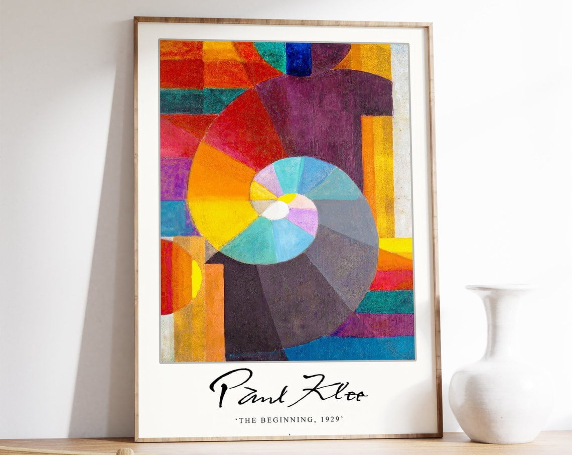 Paul Klee Exhibition Poster, The Beginning, Paul Klee Art Print ...