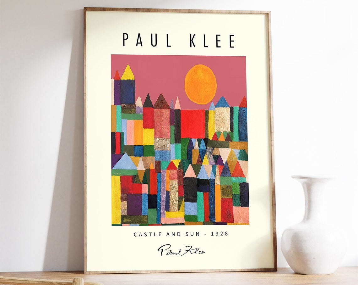 Paul Klee Exhibition Poster, Castle And Sun, Paul Klee Art Print ...