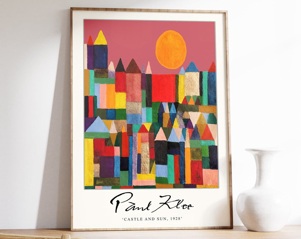 Paul Klee Exhibition Poster, Castle And Sun, Paul Klee Art Print ...