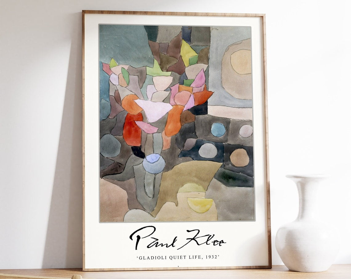 Paul Klee Exhibition Poster, Gladioli Quiet Life, Paul Klee Art Print ...