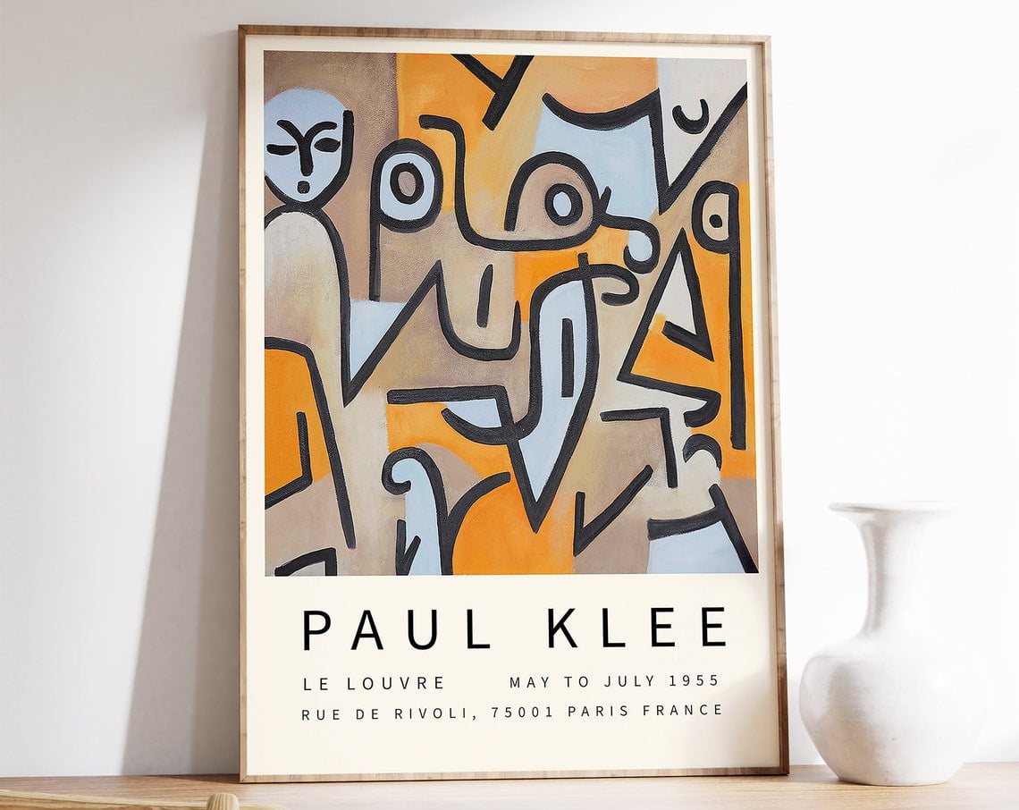 Paul Klee Exhibition Poster, Young Moe, Paul Klee Art Print, Abstract ...