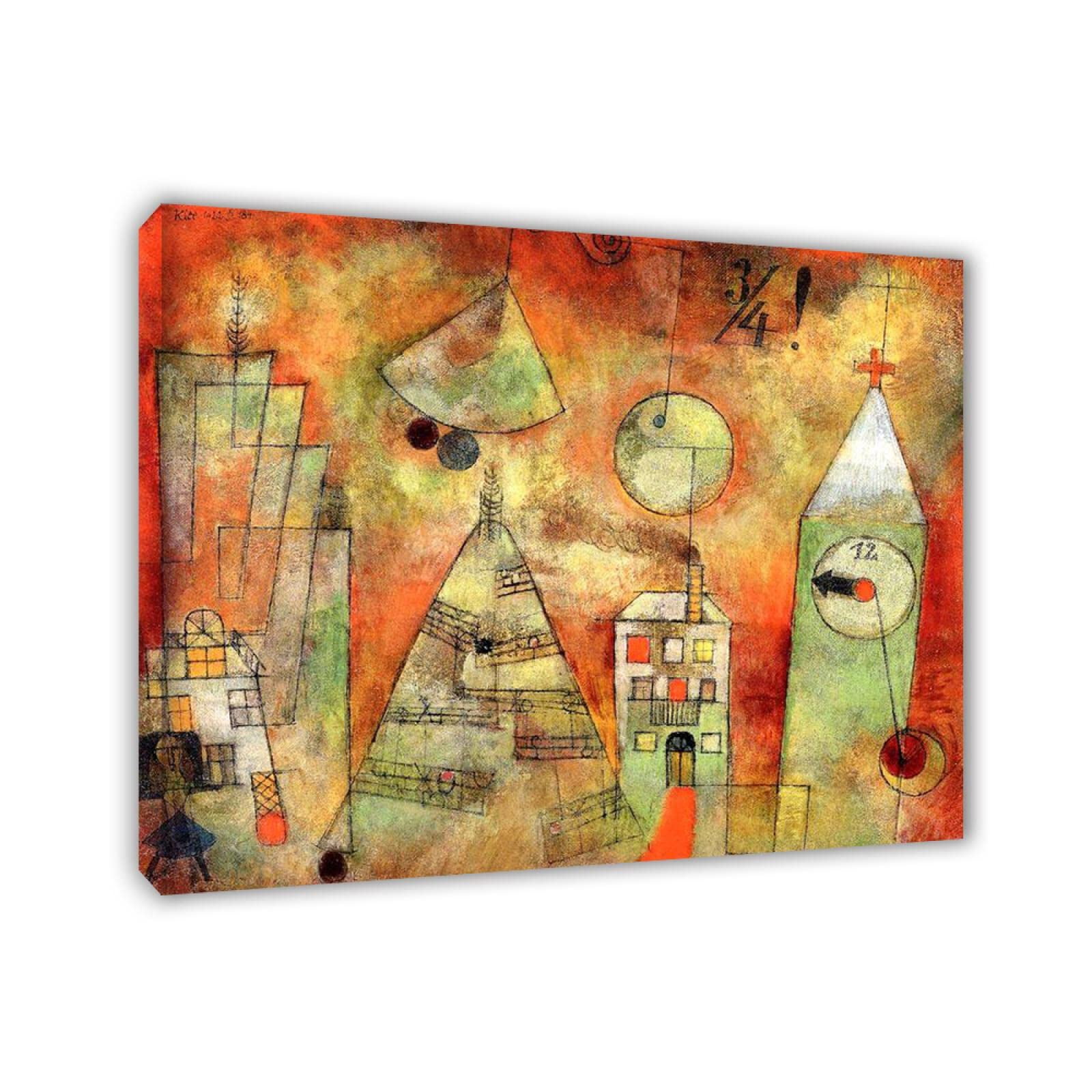 Paul Klee Famous Painting Reproduction.Fateful Hour print on canvas ...