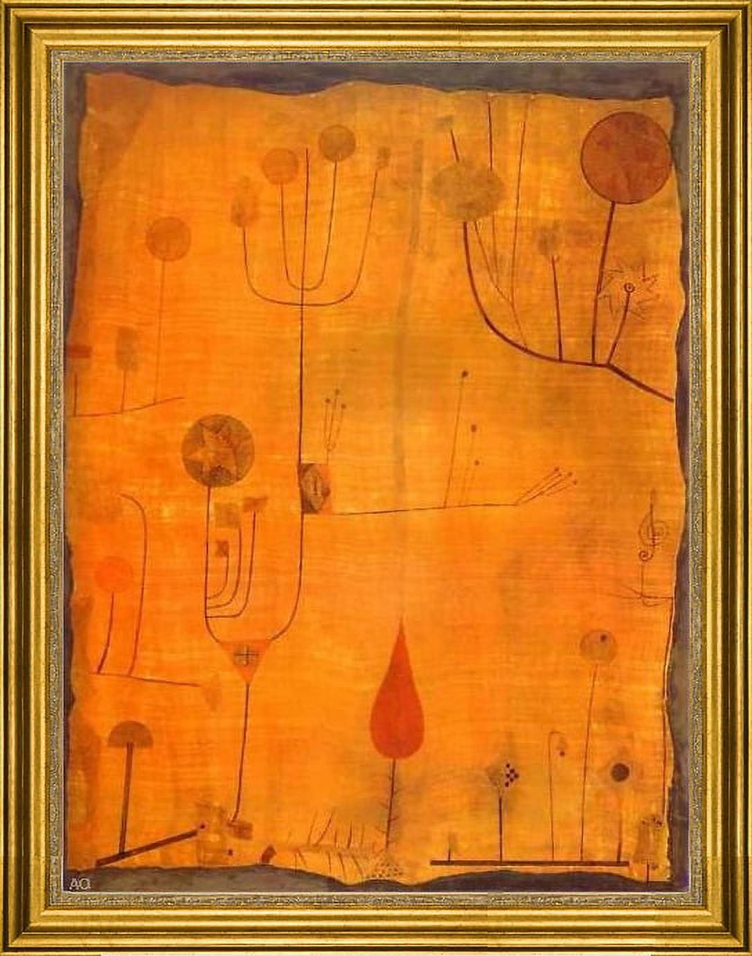 Paul Klee Fruits on Red - 18" x 24" Framed Premium Canvas Print ...
